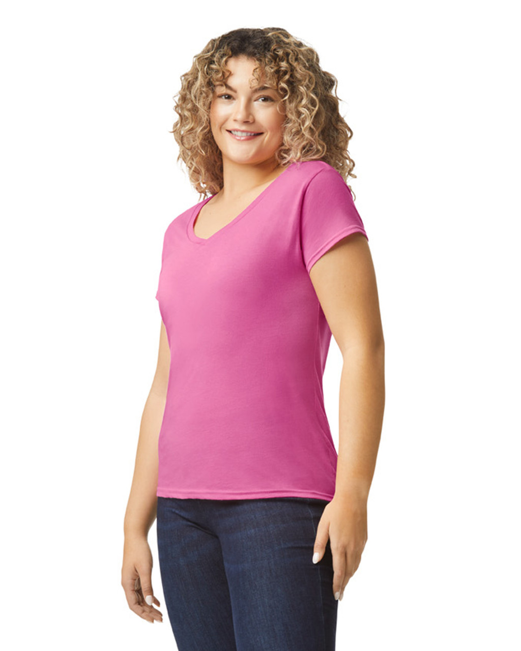 Gildan Damen T Shirt Mit V Ausschnitt Individuell Bedrucken