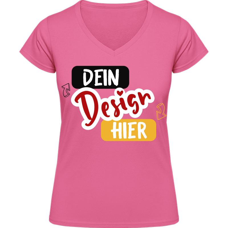 Gildan Damen T-Shirt mit V-Ausschnitt Individuell Bedrucken Gildan Damen T-Shirt mit V-Ausschnitt Individuell Bedrucken